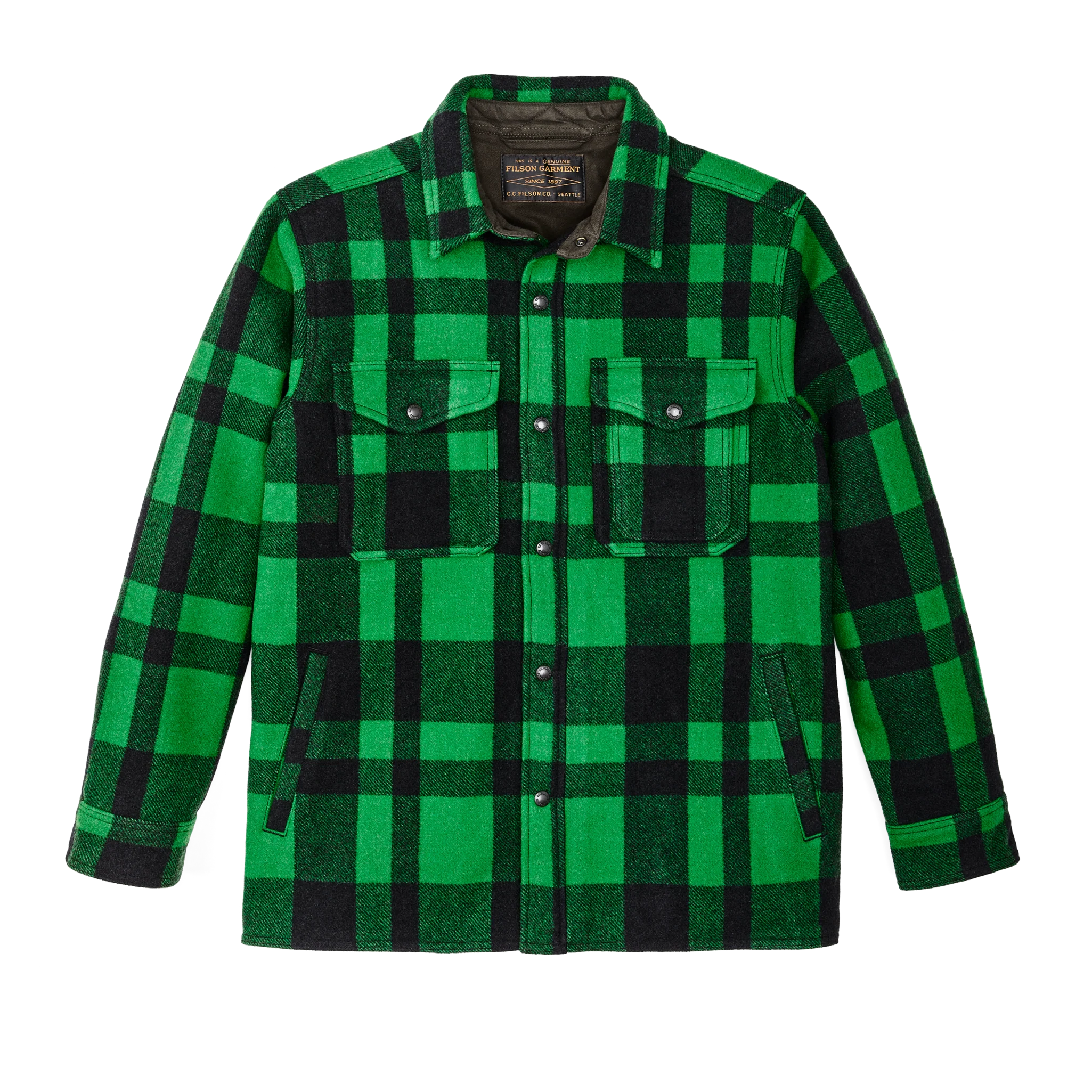 Filson Beartooth Camp Jacket in Cinder/Olive Check – RENT WITH THRED